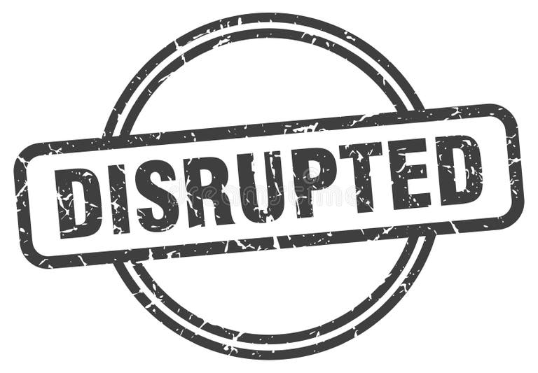 Disrupted Stamp. Disrupted Round Vintage Grunge Label Stock Vector ...