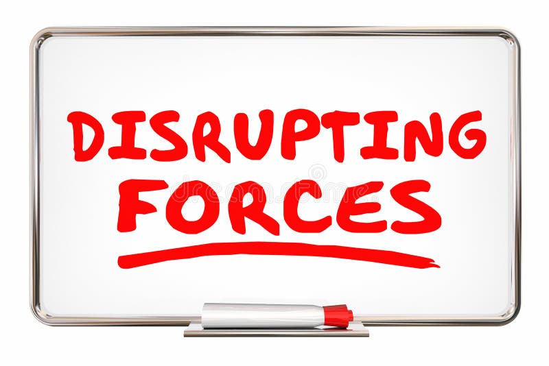 Disrupting Forces Marker Writing Words Stock Illustration ...