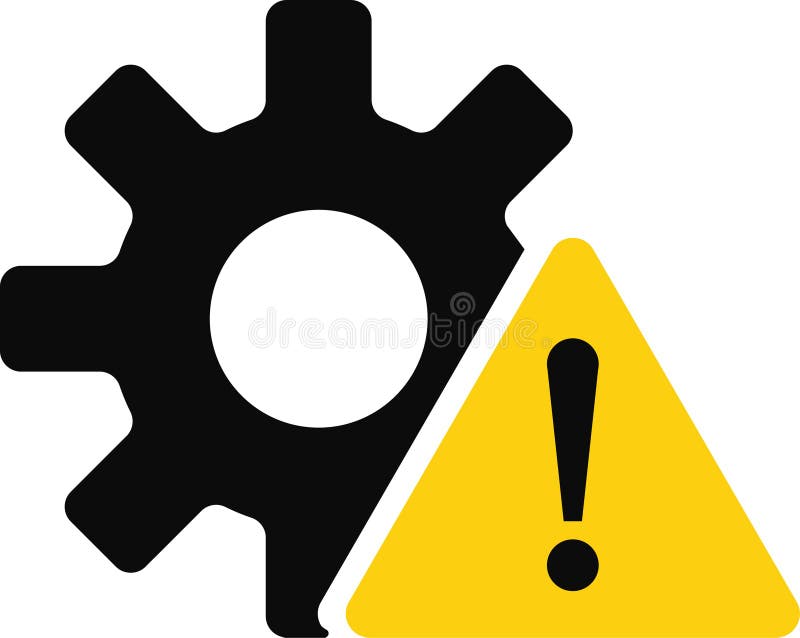 Disruption Logo. Broken Cog. Cog Failure. Process Disruption Icon in ...
