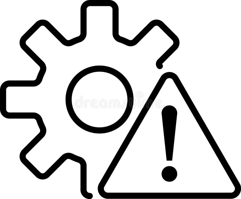 Disruption Logo. Broken Cog. Cog Failure. Process Disruption Icon in ...