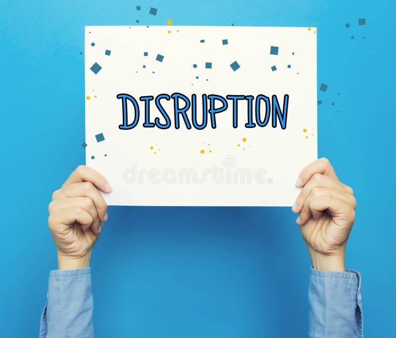 Disruption Text on a White Poster Stock Image - Image of background ...