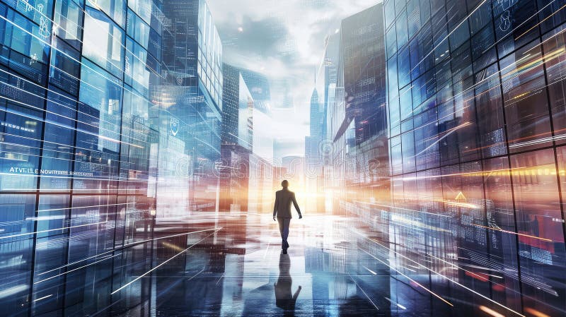 Disruptive Echo: the Essence of Technical Transformation Stock Photo ...