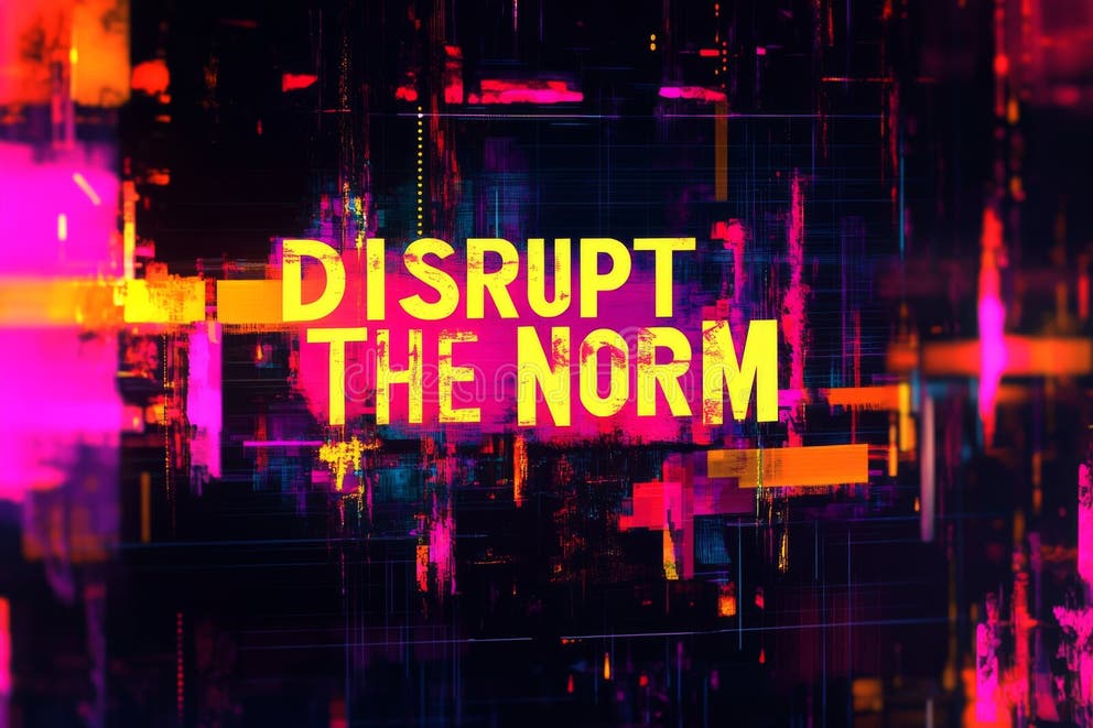 Disruptive Innovation Digital Glitch Art Stock Illustration ...