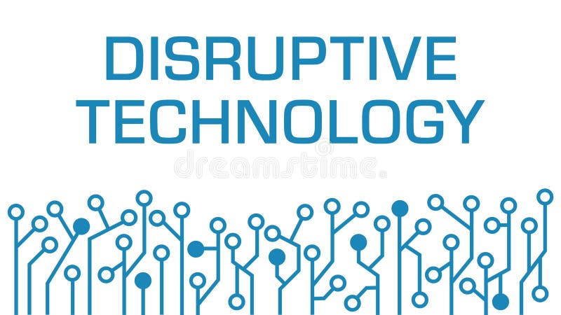 Disruptive Technology Blue Circuit Bottom Texture Blinking Text Stock ...