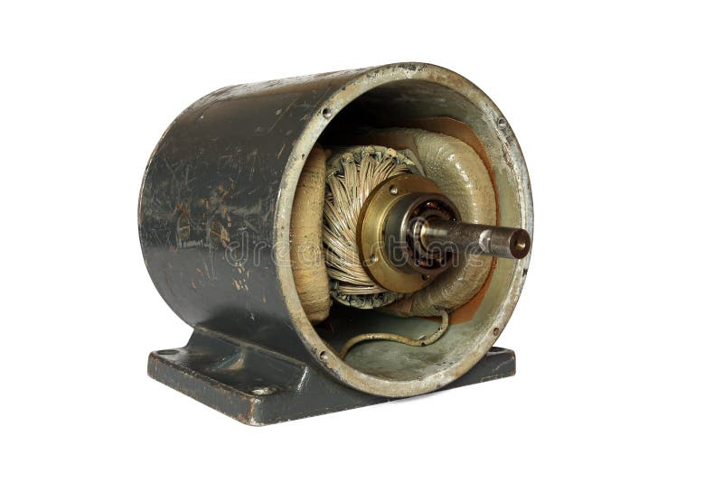 Dissasembled Old DC Electric Motor Stock Image - Image of electricity ...