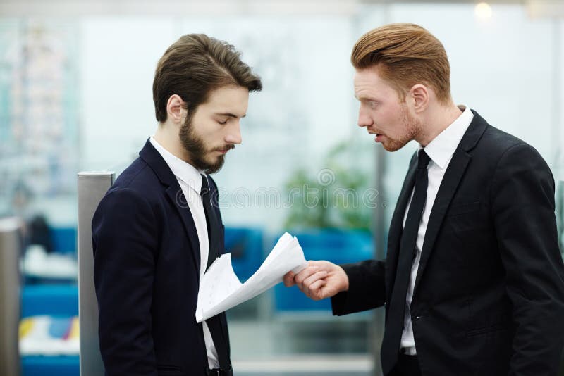 Dissatisfaction stock image. Image of boss, banker, document - 93204693