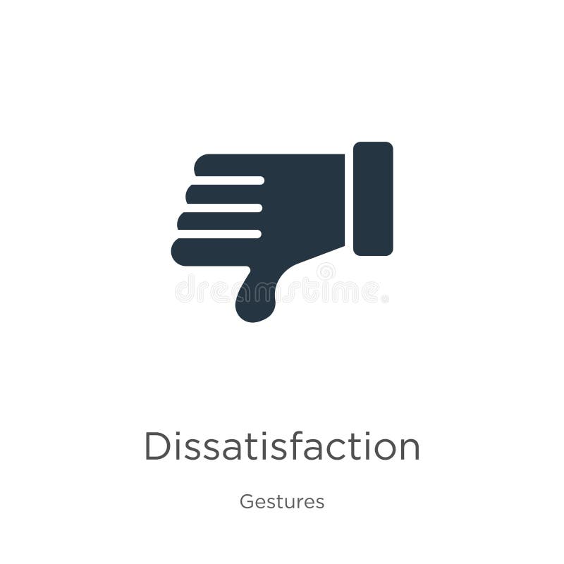 Dissatisfaction Icon Vector Isolated on White Background ...