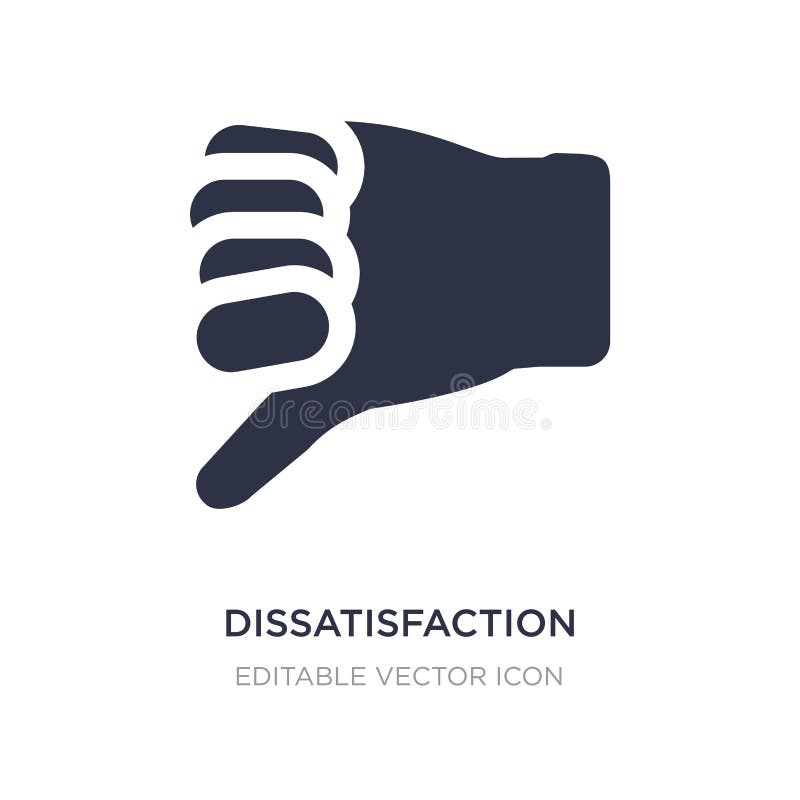 Dissatisfaction Icon Vector Isolated on White Background ...