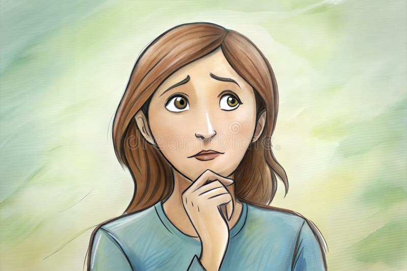 Dissatisfied Face of a Woman with a Questioning Expression Stock ...