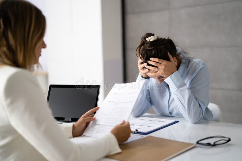 Dissatisfied Worker Job Interview First Impression Mistake Stock Photo ...
