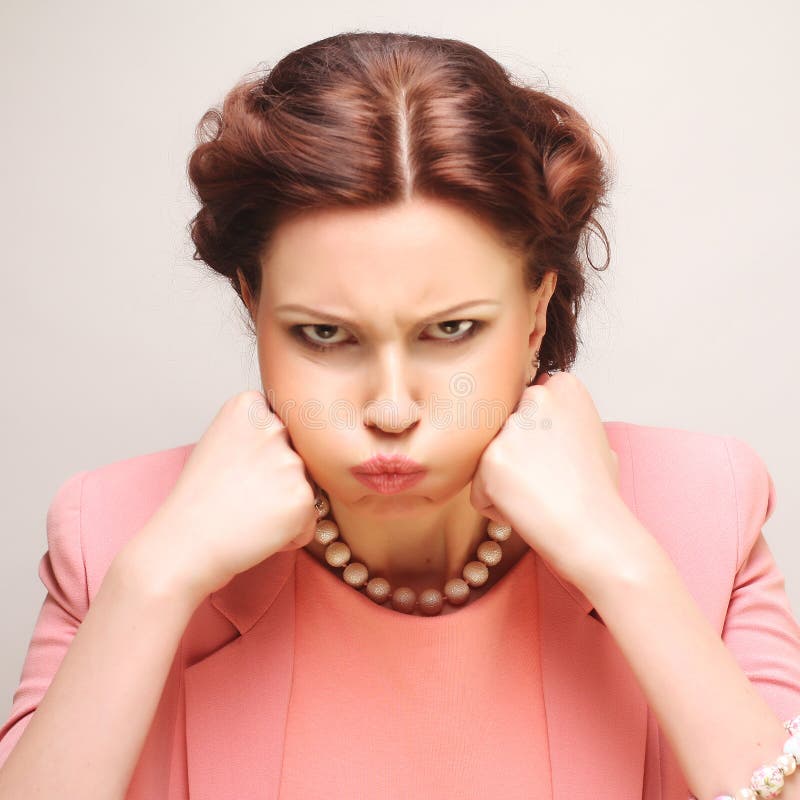 Dissatisfied young woman stock image. Image of adult - 55198889