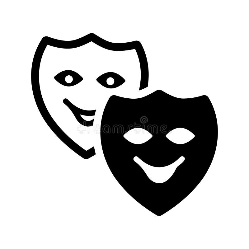 Dissemble, Playact, Pretend Icon Stock Vector - Illustration of theater ...