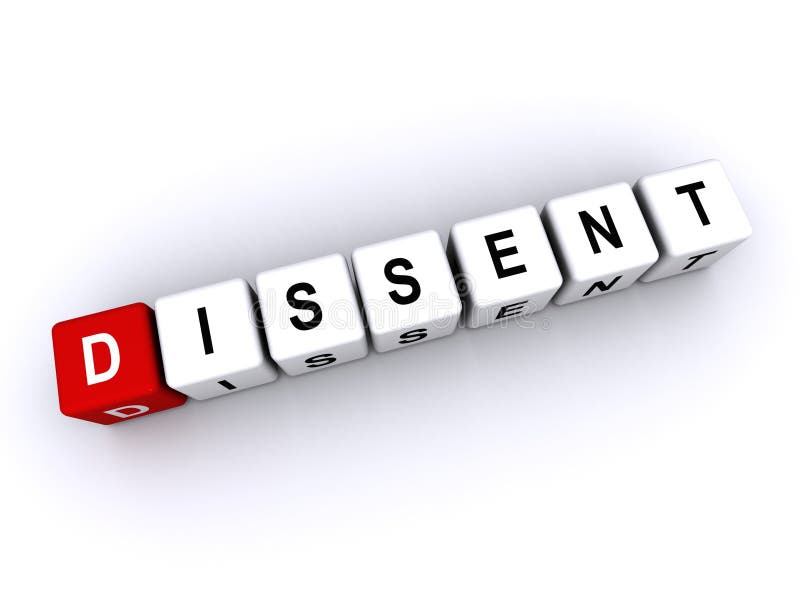 Dissent Word Block on White Stock Illustration - Illustration of ...
