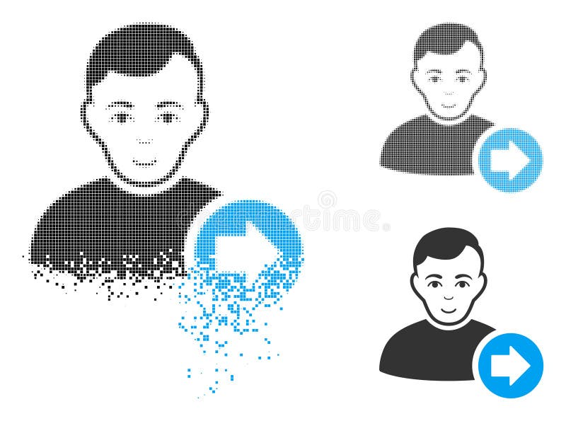 Dissipated Dot Halftone Following User Icon with Face Stock Vector ... Dissipated Dot Halftone Following User Icon with Face Stock Vector ...