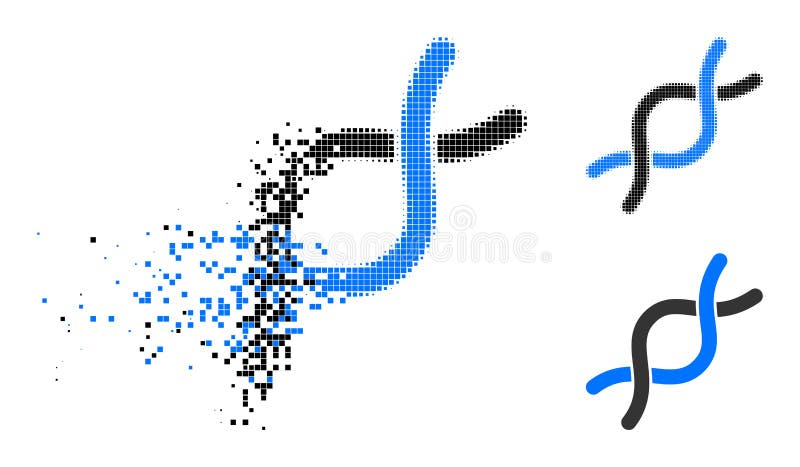 Pixel art DNA helix stock illustration. Illustration of isolated ...