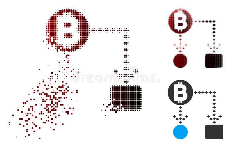 Dissipated Pixel Halftone Bitcoin Cashflow Scheme Icon Stock Vector ... Dissipated Pixel Halftone Bitcoin Cashflow Scheme Icon Stock Vector ...