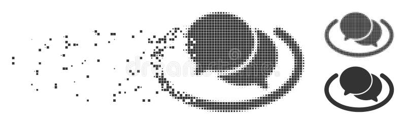Dissipated Pixel Halftone Genetics Icon Stock Vector - Illustration of ...