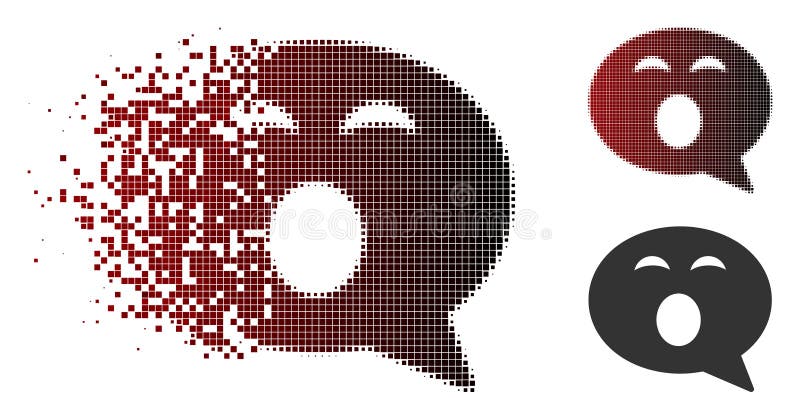 Dissipated Pixel Halftone Sleepy Smiley Message Icon Stock Vector ... Dissipated Pixel Halftone Sleepy Smiley Message Icon Stock Vector ...