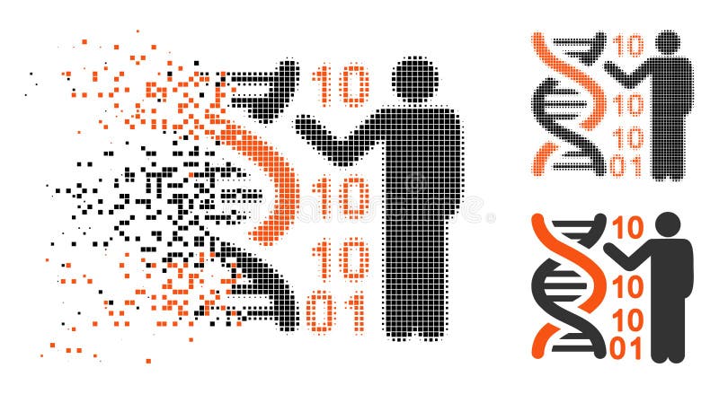 Dissipated Pixelated Halftone Dna Stock Illustrations – 12 Dissipated ...