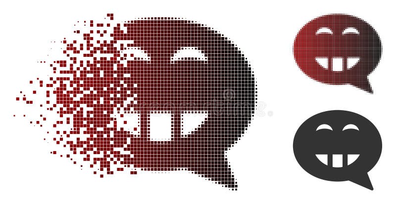Dissipated Pixelated Halftone Laugth Smiley Message Icon Stock Vector ... Dissipated Pixelated Halftone Laugth Smiley Message Icon Stock Vector ...