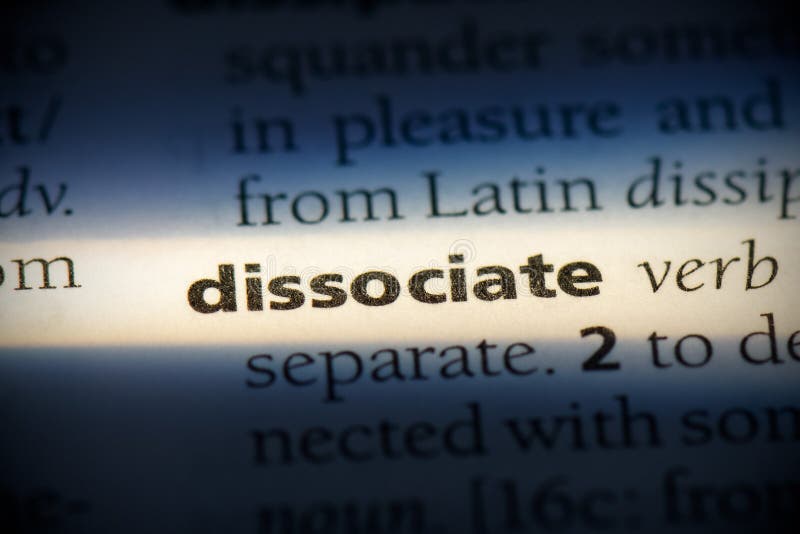 Dissociate stock image. Image of close, detail, writing - 161393489