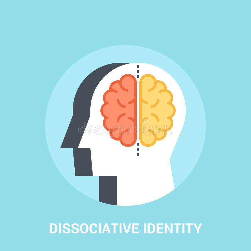 Dissociative Identity Disorder Vector Illustration. Woman With Other ...