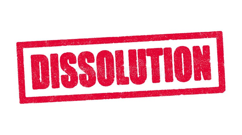 Dissolution red ink stamp stock vector. Illustration of sign - 321666987