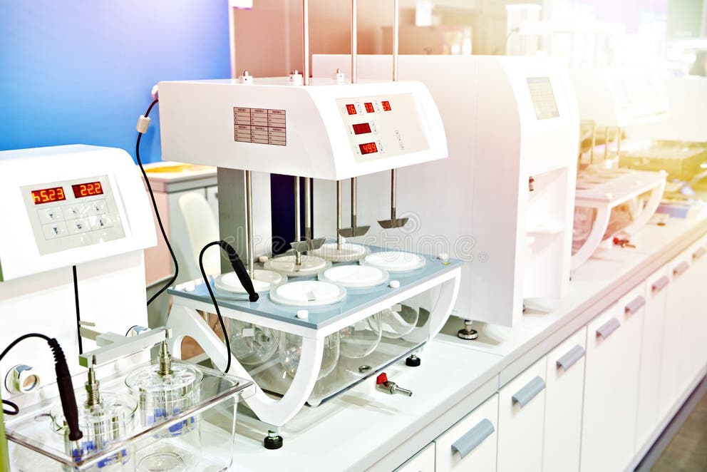 Dissolution Testing Systems for Tablets Stock Photo - Image of medicine ...