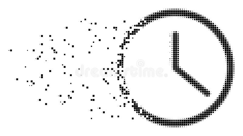 Clock Dust Pixel Icon stock vector. Illustration of composition - 118052480