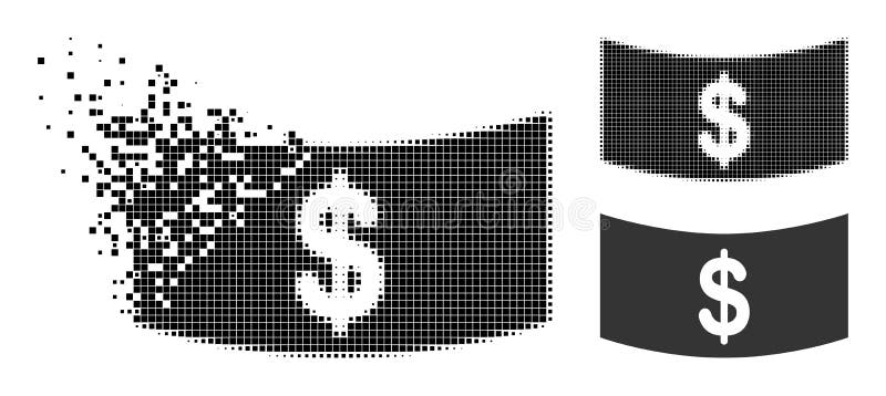 Dissolved Dot Dollar Banknote Glyph with Halftone Version Stock Vector ... Dissolved Dot Dollar Banknote Glyph with Halftone Version Stock Vector ...