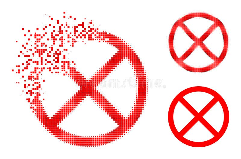Dissolved Dotted Forbidden Glyph with Halftone Version Stock Vector ...