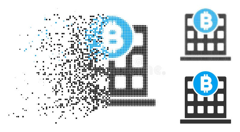 Dissolved Dotted Halftone Bitcoin Office Building Icon Stock Vector ... Dissolved Dotted Halftone Bitcoin Office Building Icon Stock Vector ...