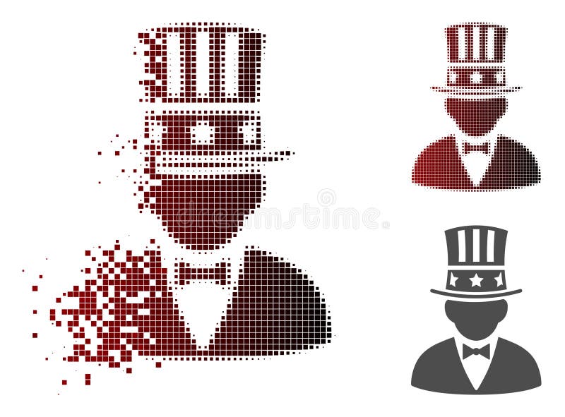 Dissolved Dotted Halftone Capitalist Icon Stock Vector - Illustration ...