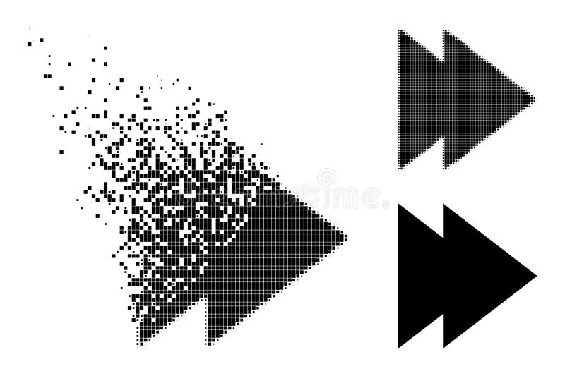Dissolved and Halftone Dot Move Right Icon Stock Vector - Illustration ...