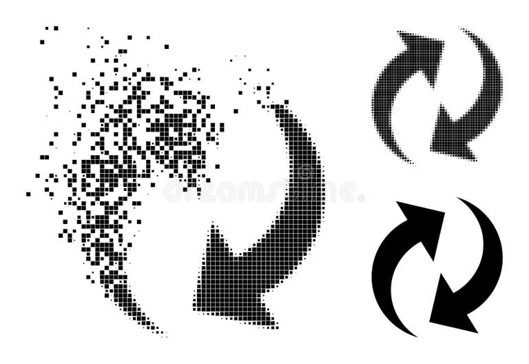 Dissolved and Halftone Dotted Refresh Icon Stock Vector - Illustration ...