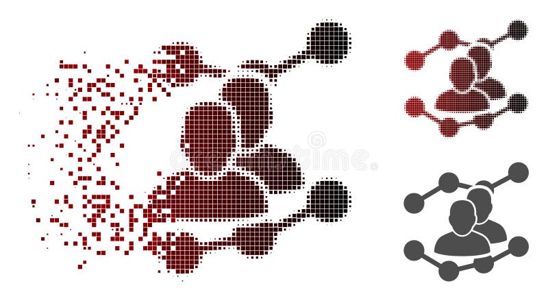 Dissolved Pixel Halftone Audience Trends Icon Stock Vector ...