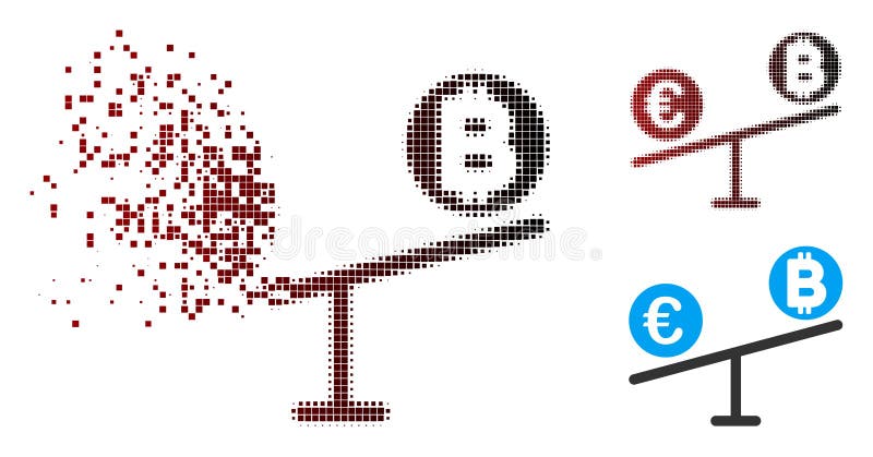 Dissolved Pixel Halftone Bitcoin Euro Market Swings Icon Stock Vector ... Dissolved Pixel Halftone Bitcoin Euro Market Swings Icon Stock Vector ...