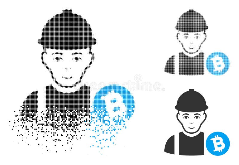 Dissolved Pixel Halftone Bitcoin Miner Icon with Face Stock Vector ... Dissolved Pixel Halftone Bitcoin Miner Icon with Face Stock Vector ...