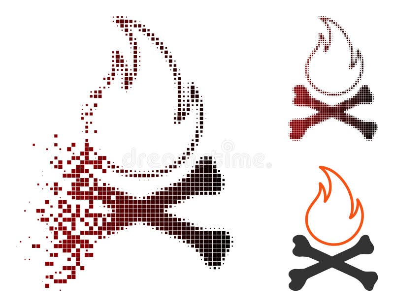 Pixel Art Hell Background Detailed Vector Illustration Stock Vector ...