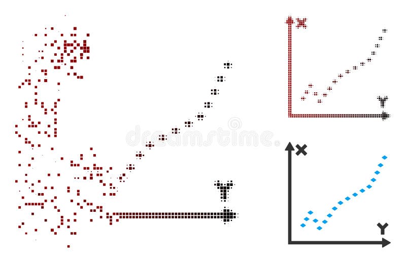 Dissolved Pixel Halftone Dotted Function Plot Icon Stock Vector ... Dissolved Pixel Halftone Dotted Function Plot Icon Stock Vector ...