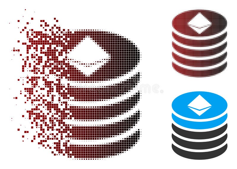 Dissolved Pixel Halftone Ethereum Coin Stack Icon Editorial Image ... Dissolved Pixel Halftone Ethereum Coin Stack Icon Editorial Image ...