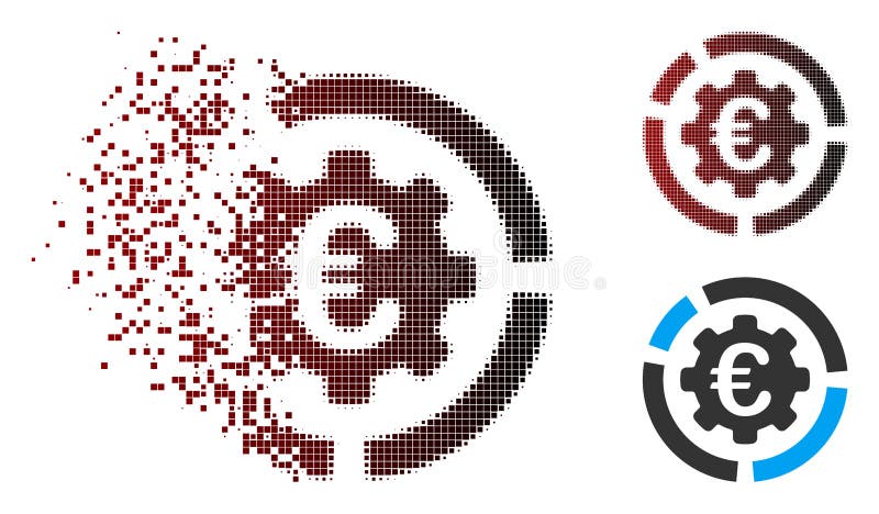 Dissolved Pixel Halftone Euro Diagram Configuration Icon Stock Vector ... Dissolved Pixel Halftone Euro Diagram Configuration Icon Stock Vector ...