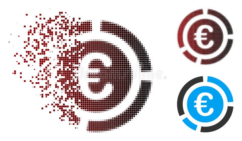 Dissolved Pixel Halftone Euro Financial Diagram Icon Stock Vector ... Dissolved Pixel Halftone Euro Financial Diagram Icon Stock Vector ...