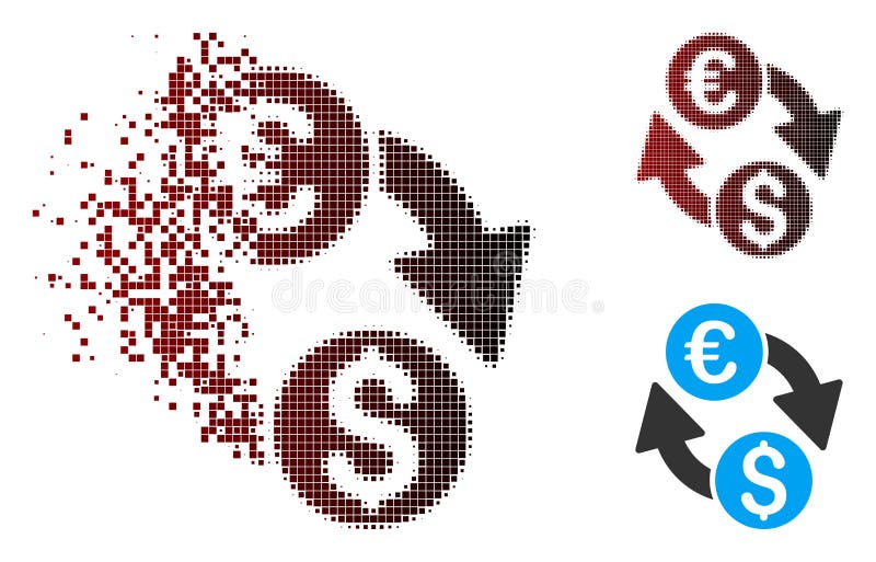 Dissolved Pixel Halftone Euro Money Exchange Icon Stock Vector ... Dissolved Pixel Halftone Euro Money Exchange Icon Stock Vector ...