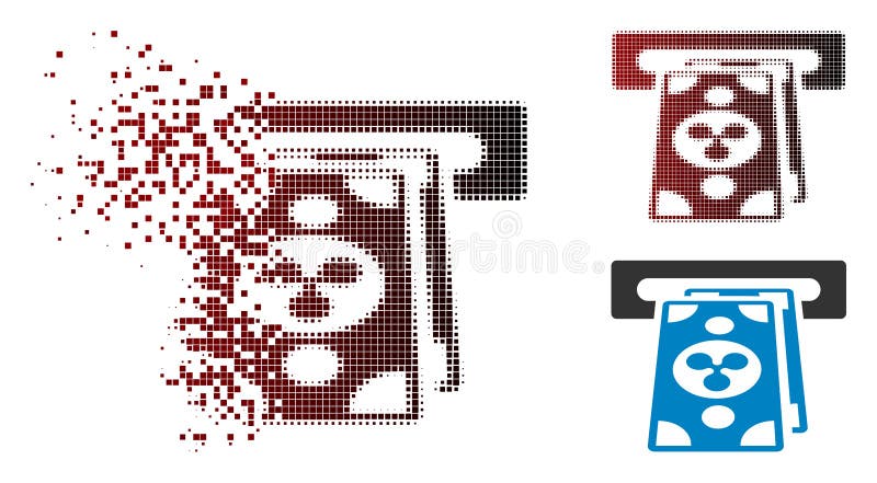 Dissolved Pixel Halftone Ripple ATM Terminal Icon Stock Vector ... Dissolved Pixel Halftone Ripple ATM Terminal Icon Stock Vector ...