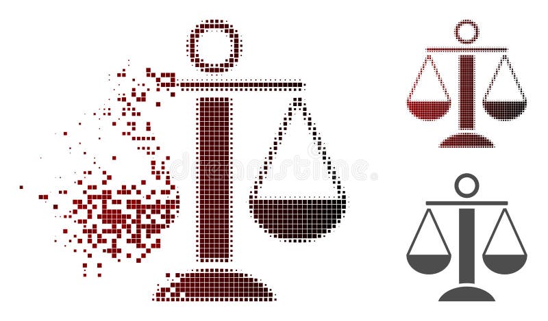 Dissolved Pixel Halftone Scales Balance Icon Stock Vector ... Dissolved Pixel Halftone Scales Balance Icon Stock Vector ...