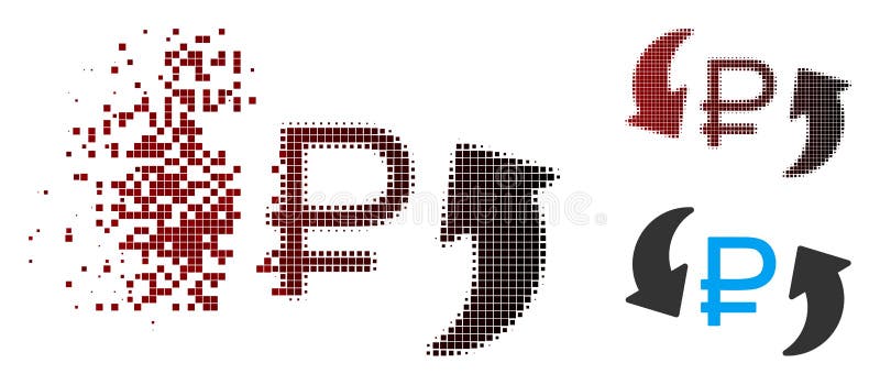 Dissolved Pixel Halftone Update Rouble Balance Icon Stock Vector ... Dissolved Pixel Halftone Update Rouble Balance Icon Stock Vector ...