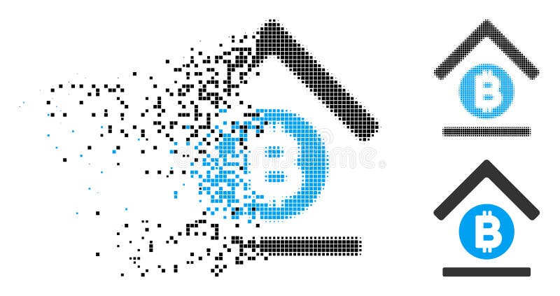 Dissolved Pixelated Halftone Bitcoin Bank Roof Icon Stock Vector ... Dissolved Pixelated Halftone Bitcoin Bank Roof Icon Stock Vector ...