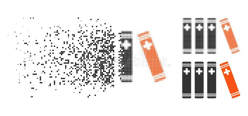 Dissolved Pixelated Halftone Medical Books Icon Stock Vector ...
