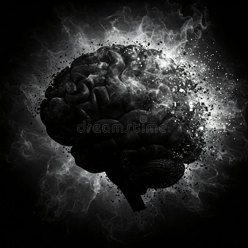 Dissolving Brain Mist Metaphor Stock Illustration - Illustration of ...